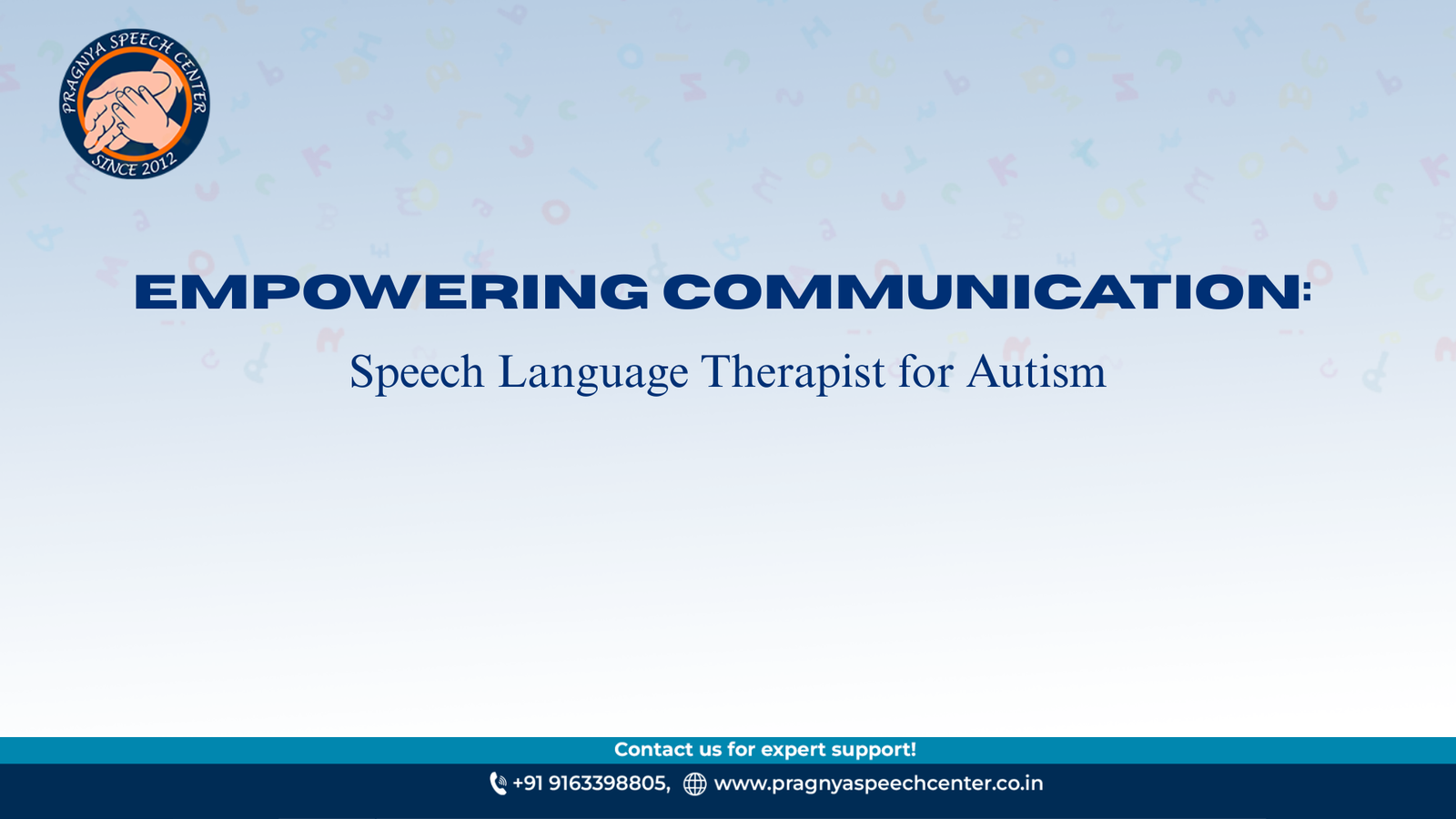 Speech Language Therapist for Autism Care