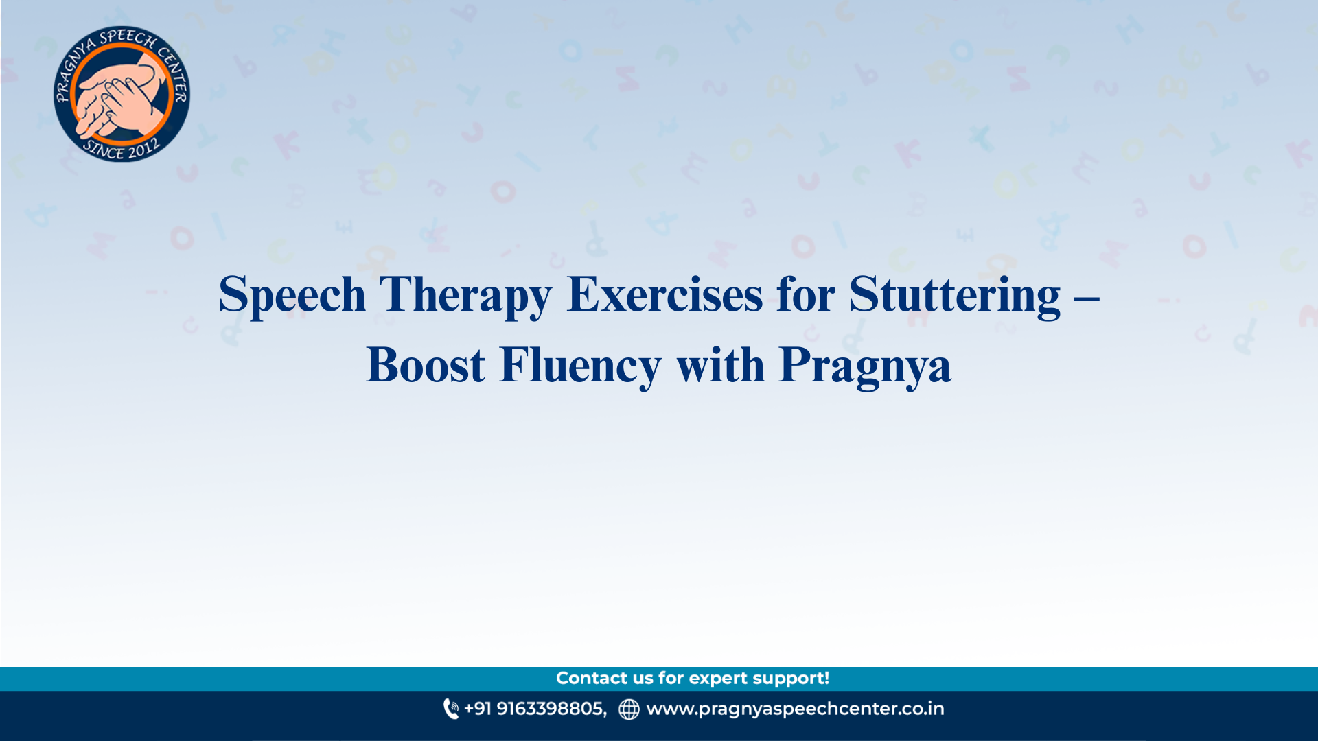Speech Therapy Exercises for Stuttering