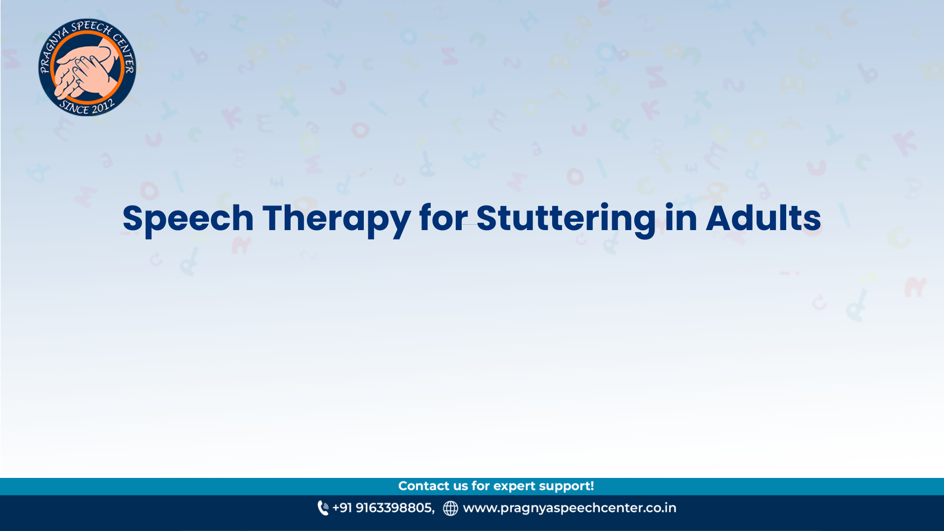 Adult Stuttering Speech Therapy